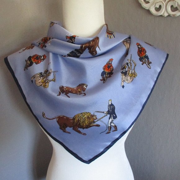 Vintage | Accessories | 94s Circus Themed Scarf | Poshmark